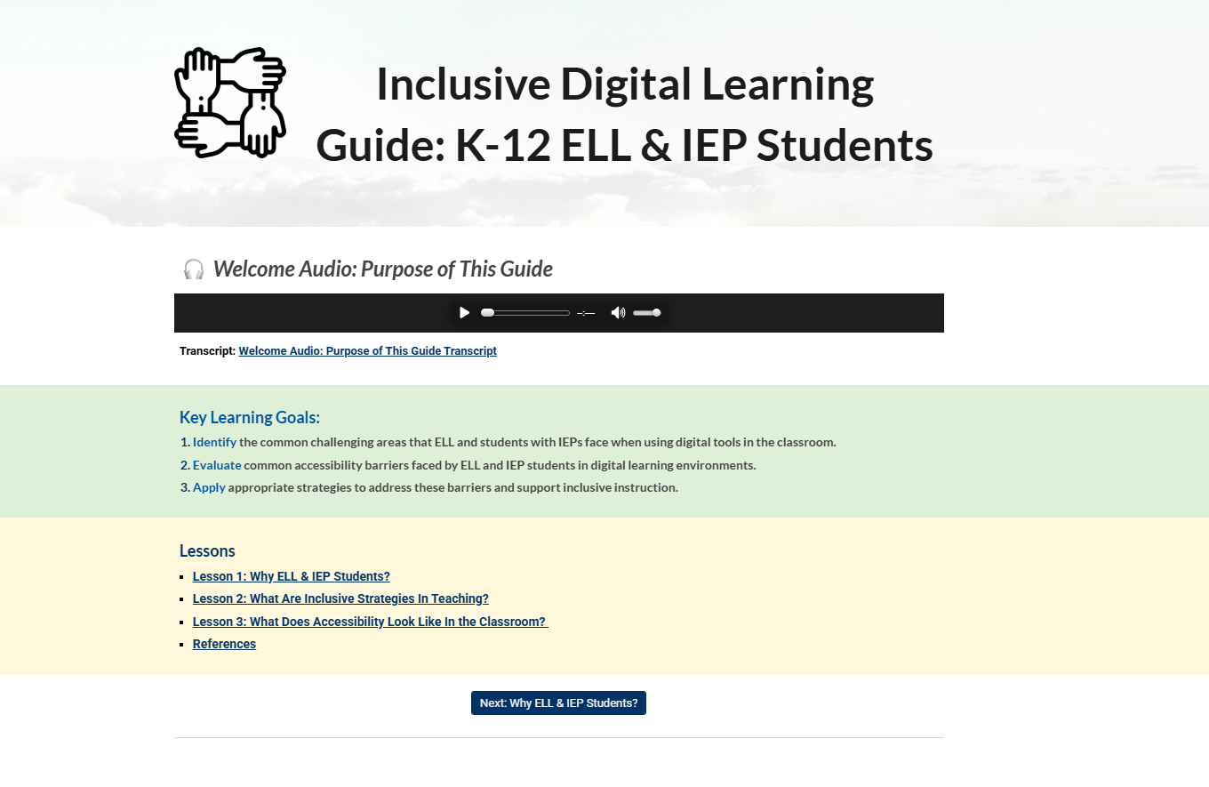 Module 6: Inclusive Learning Design Reflection